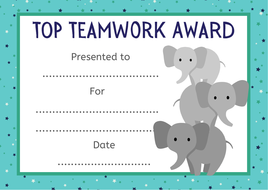 Teamwork reward certificates to print or use online | Teaching Resources