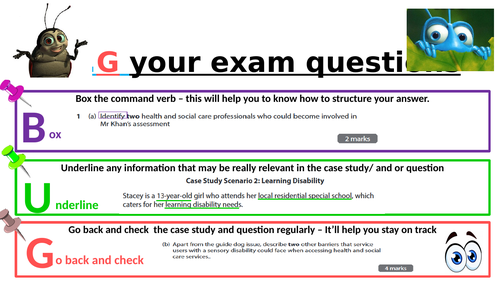 BUG exam technique poster/ worksheet GCSE/ BTEC/ HSC & Child ...