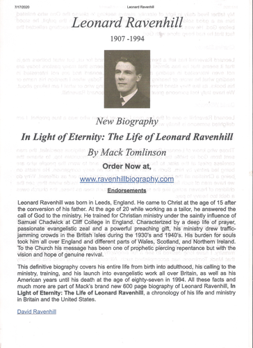 Leonard Ravenhill (1907-1994) | Teaching Resources