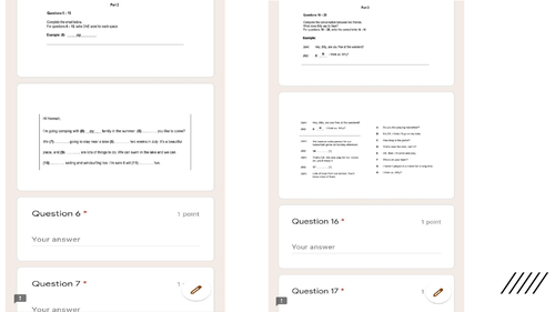 Cambridge Primary Checkpoint ESL P1 October 2017 Google Form Quiz ...