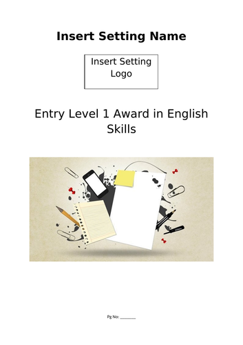 Entry Level 1 Award in English Skills (NOCN) | Teaching Resources Entry Level 1 Award in English Skills (NOCN) | Teaching Resources