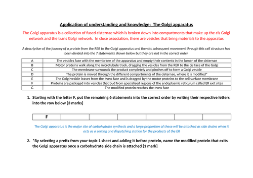 Eukaryotic cells (OCR A-level Biology) | Teaching Resources