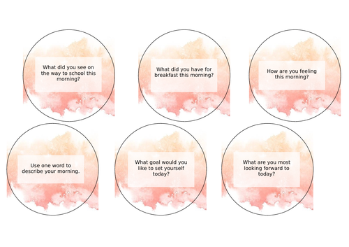 Morning and End of Day Questions | Teaching Resources