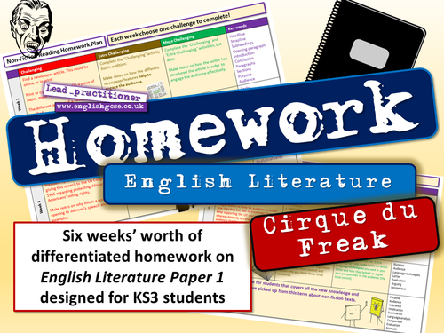 English Homework | Teaching Resources