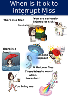 When is it ok to interrupt the Teacher? | Teaching Resources