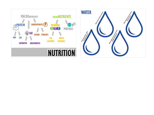 Nutrition worksheets / student knowledge organisers FPN / H&C ...