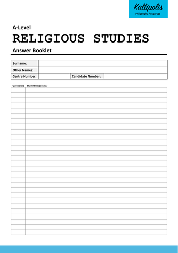 OCR KS5 Units 1 & 2: Religious Studies Mock Exams | Teaching Resources