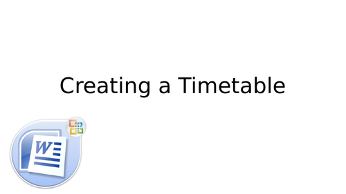Word Processing 2 - Tables / rows / columns and formatting for text and ...