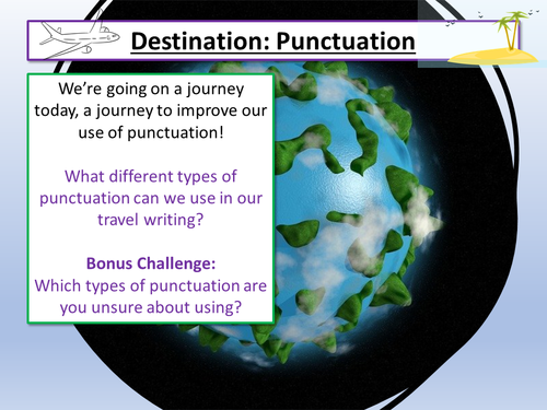 Travel Writing Punctuation | Teaching Resources