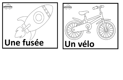 Transport in French. Coloring pages. | Teaching Resources