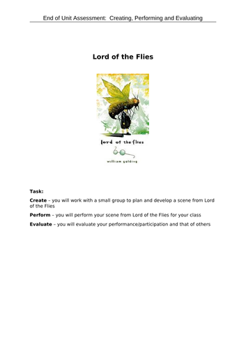 Mini- assessment: Lord of the Flies | Teaching Resources