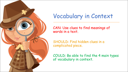 11 Plus Vocabulary in Context | Teaching Resources