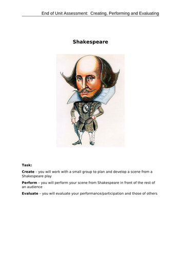 Mini-assessment: Shakespeare | Teaching Resources