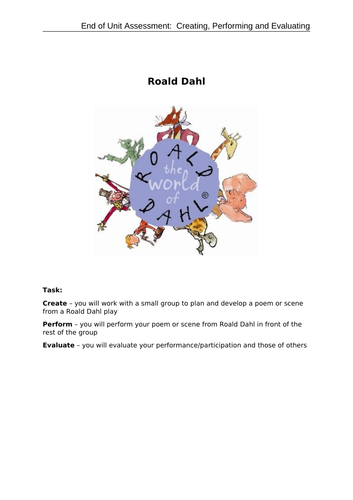 Mini-assessment: Roald Dahl | Teaching Resources