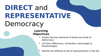 Direct & Representative Democracy - Edexcel A Level Politics | Teaching ...