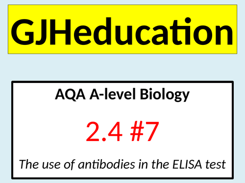 ELISA test (AQA A-level Biology) | Teaching Resources