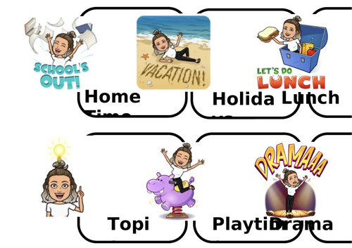 Editable Bitmoji Timetable | Teaching Resources