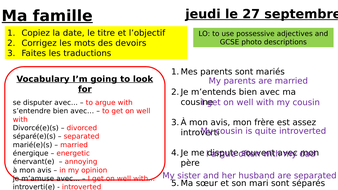 GCSE French - Module 1 - Qui Suis Je | Teaching Resources