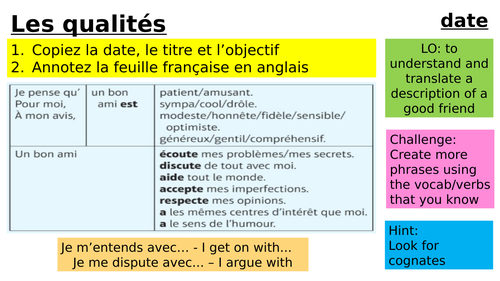 GCSE French - Module 1 - Qui Suis Je | Teaching Resources