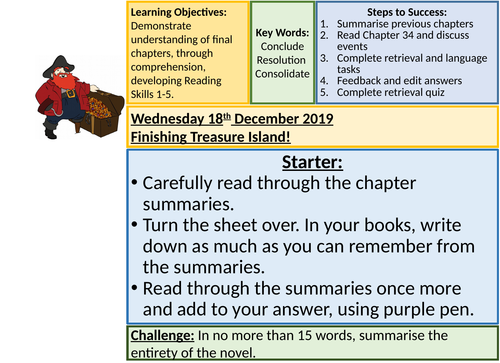 Treasure Island Scheme of Work and MTP | Teaching Resources