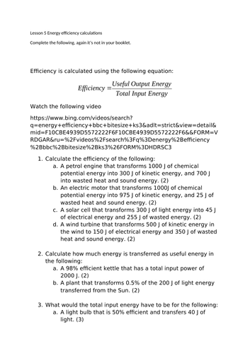 CORONAVIRUS/COVID-19 Remote learning KS3 ENERGY | Teaching Resources