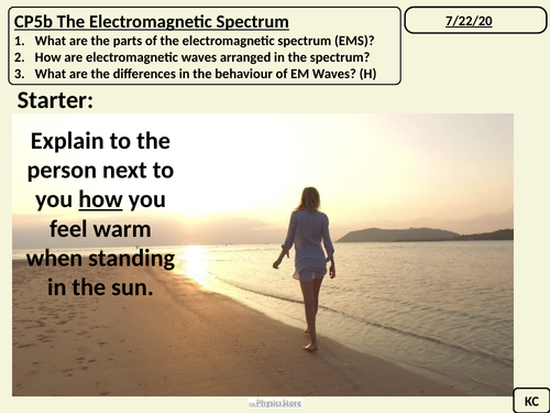 KS4 GCSE Physics EDEXCEL CP5b The Electromagnetic Spectrum Lesson ...