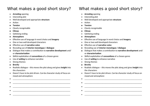 EFL/ESOL - Advanced - Short Stories | Teaching Resources