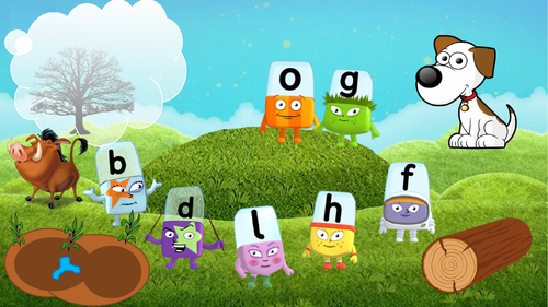 Alphablocks - CVC word families 'og' and 'ot' match to picture game ...