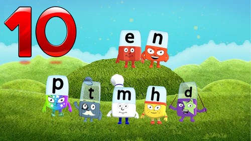 Alphablocks - word family 'en' and 'et' initial sound game/powerpoint ...
