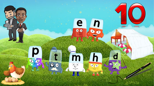 Alphablocks - CVC word families 'en' and 'et' match to picture game ...