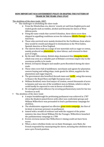 A-Level History Notes: Britain: losing and gaining an empire, 1763-1914 ...