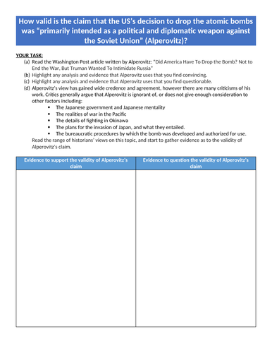 IB History - Cold War - 2. Peace Conferences | Teaching Resources