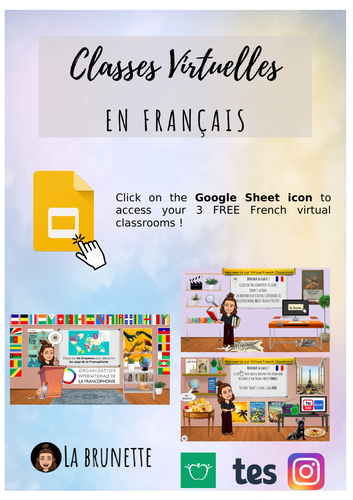 French Virtual Classrooms - Starter Scenes | Teaching Resources