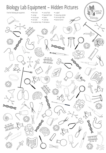 Biology lab equipment - Hidden pictures (KS3/4) | Teaching Resources