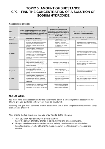Edexcel A Level Chem - Core Practical 2 | Teaching Resources