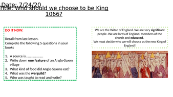 Contenders for the throne 1066 | Teaching Resources