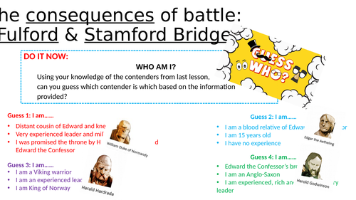 Battles of Fulford & Stamford Bridge | Teaching Resources