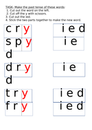 Drop the y and add ied to make the past tense | Teaching Resources