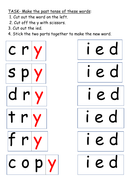 Drop the y and add ied to make the past tense | Teaching Resources