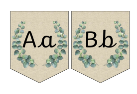 Alphabet Bunting (Natural Themed) | Teaching Resources