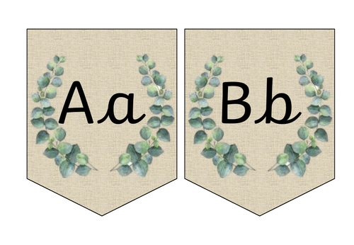 Alphabet Bunting (Natural Themed) | Teaching Resources