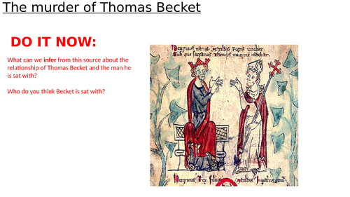 Murder of Thomas Backett | Teaching Resources