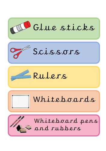 Classroom drawer labels - pastel | Teaching Resources