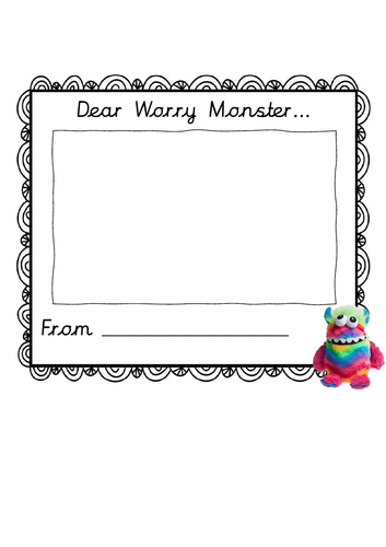 Worry Monster Templates & Poem | Teaching Resources