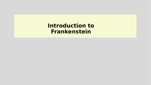 Frankenstein - 17 lessons for A Level English, plus resources ...