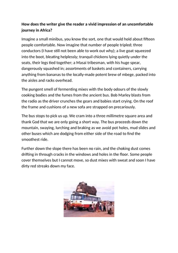 English Key Stage 3: Travel Writing (Literary Non-fiction) Unit for ...