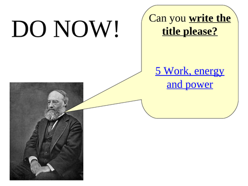 AS Physics 5 Work, energy and power (Cambridge) | Teaching Resources