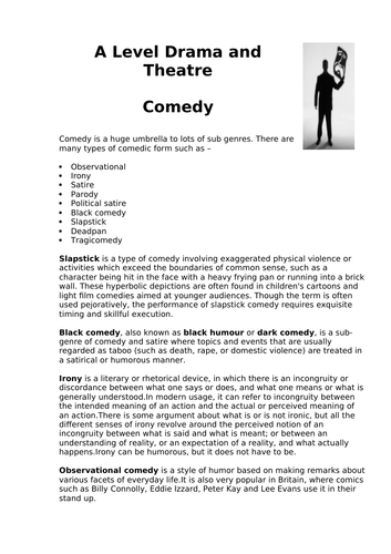 A Level Drama and Theatre Style Handouts | Teaching Resources