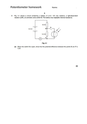 AS Physics 10 DC circuits (Cambridge) | Teaching Resources