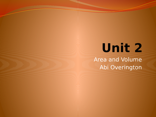 Year 8 Area and Volume | Teaching Resources